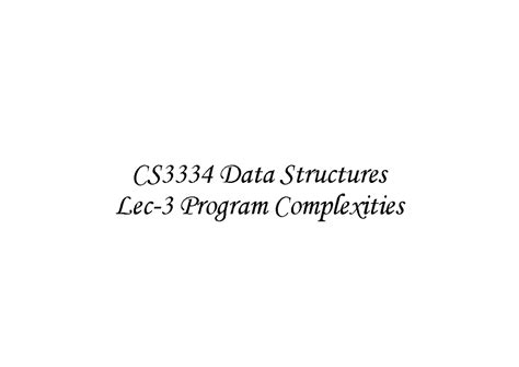 Lec 3 Data Structures Stack Adt And Implementation Complexities Review