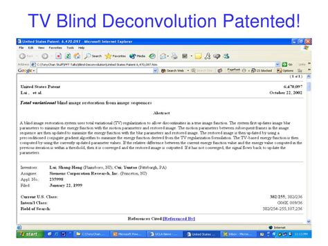 PPT Some Blind Deconvolution Techniques In Image Processing PowerPoint Presentation ID