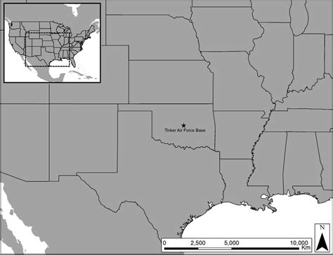 Location Of Tinker Air Force Base Oklahoma State Boundaries Are Download Scientific Diagram