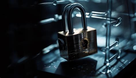 Premium AI Image Metallic Security System Unlocks Data With