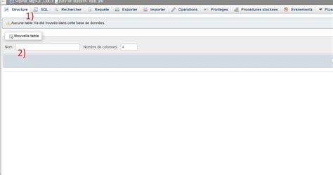Créer Une Table Avec Phpmyadmin Comment Devenir Développeur