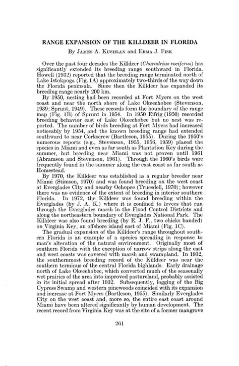 Pdf Range Expansion Of The Killdeer In Florida