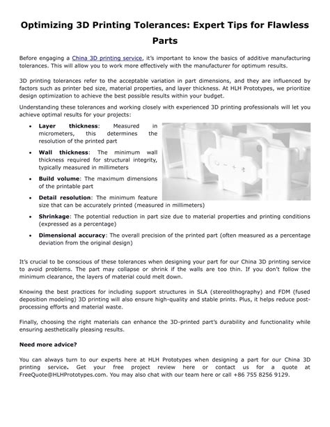 Ppt Optimizing 3d Printing Tolerances Expert Tips For Flawless Parts