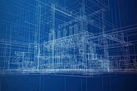 Architectural Blueprint Showcasing A Detailed Structure With Multiple
