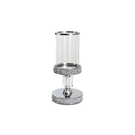 Silver Pillar Candle Holders Glass At David Naquin Blog
