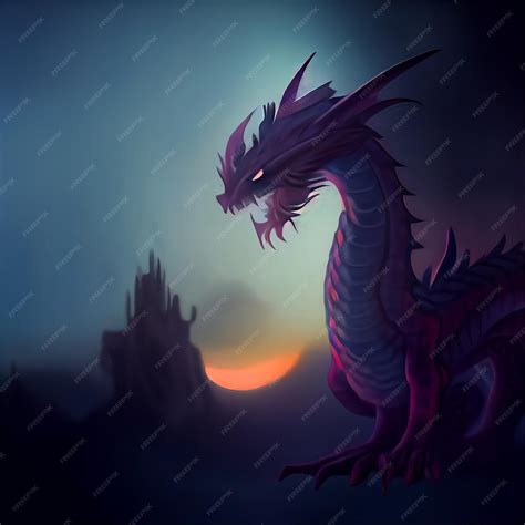Premium Ai Image Dragon Illustration Fantasy Picture