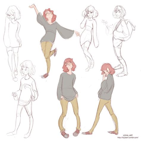 Female Drawing Character Poses