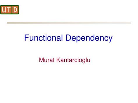 PPT Functional Dependency PowerPoint Presentation Free Download ID