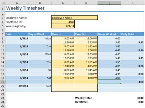Calculating Time With Excel Formulas Pryor Learning