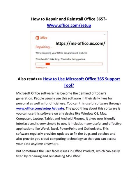 PPT How To Repair And Reinstall Office Office Com Setup PowerPoint Presentation ID