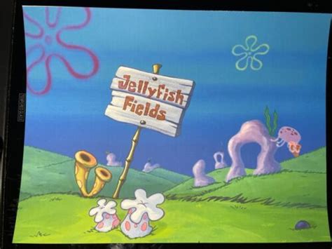 Spongebob Animation Cel Back Ground Nickelodeon Cartoon Art Cels Cartoon Network 4740080999