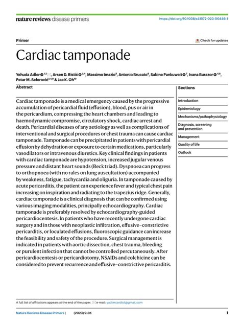 Cardiac Tamponade Pdf