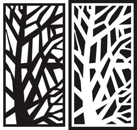 Premium Vector Vector Cutting Laser Motif Partition Fences Facade