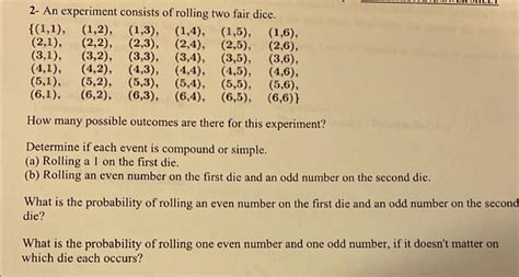 [solved] 2 an experiment consists of rolling two fair dic