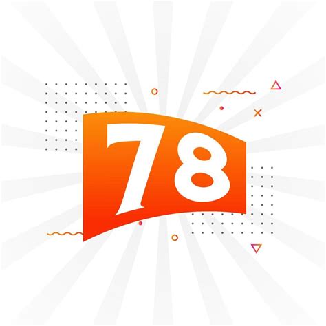 78 Number Vector Font Alphabet Number 78 With Decorative Element Stock Vector 13886674 Vector