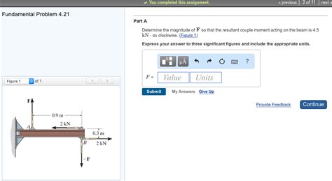 Solved Fundamental Problem 4 21 Determine The Magnitude Of Chegg Com