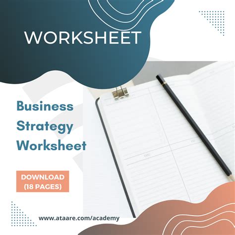 Strategy Business Strategy Personal Worksheet 18 Pages Worksheets