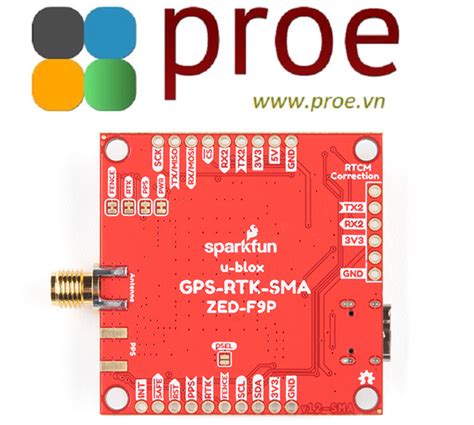 Sparkfun Gps Rtk Sma Breakout Zed F9p Qwiic Điện Tử Proe