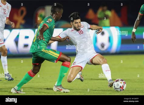 Suez Egypt 02nd July 2019 Tunisias Bassem Srarfi In Action During