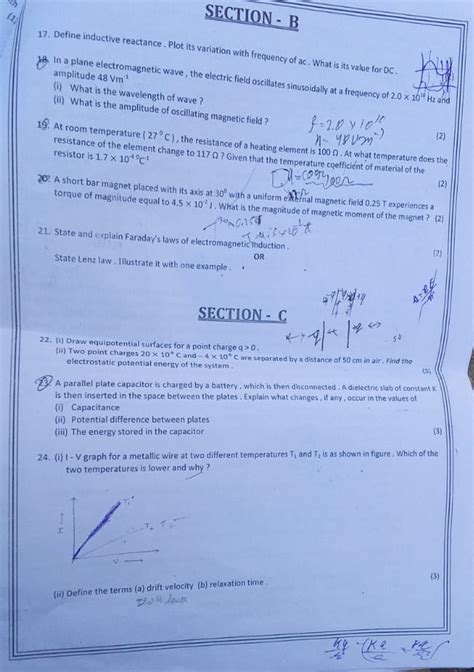 SECTION B17 Define Inductive Reactance Plot Its Variation With Frequ
