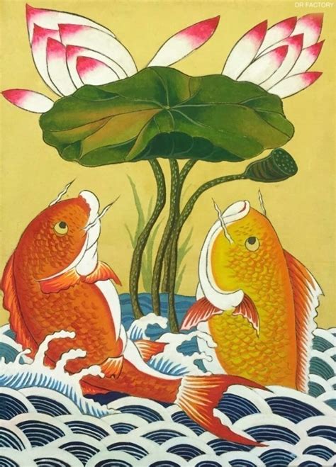 동양화 일러스트 동양화 배우기 민화배우기 모던민화 동양화 채색화 디알팩토리 어해도 의미 지인님 어해도 네이버 블로그