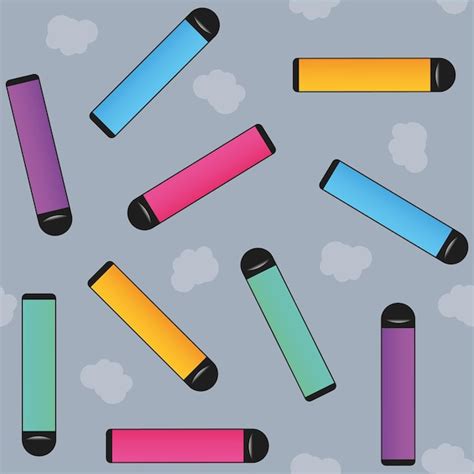 Premium Vector Colorful Vape Pattern Electronic Cigarettes And Vape