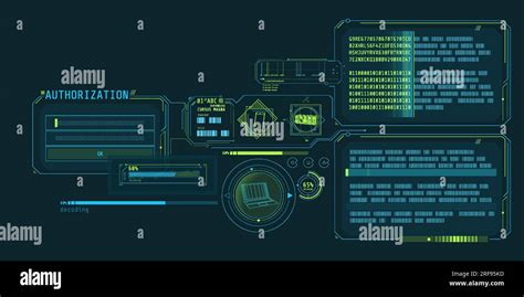 Data Decryption Program Interface With Authorization Window Stock Vector Image And Art Alamy