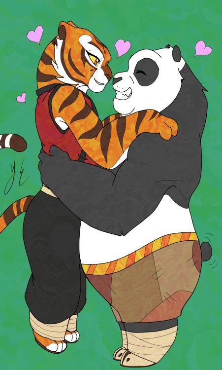 Kung Fu Panda Po And Tigress Kiss
