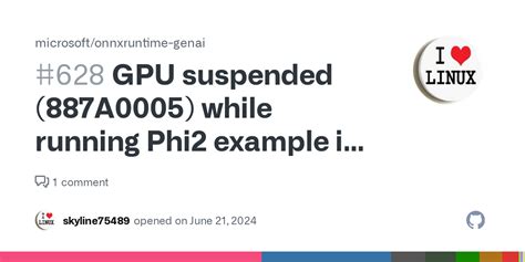 GPU Suspended 887A0005 While Running Phi2 Example In DML Issue 628