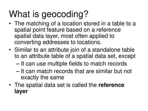 chapter 10 geocoding ppt download