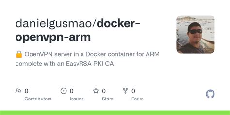 Github Danielgusmaodocker Openvpn Arm 🔒 Openvpn Server In A Docker