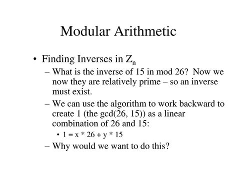 Ppt Modular Arithmetic Powerpoint Presentation Free Download Id