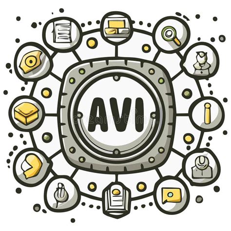 Industrial Network Structure Featuring Documents And Data Icons With Machine Learning Stock