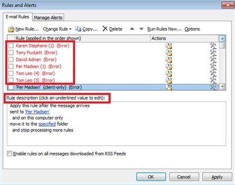 Fix Outlook Rules Not Running When Closed Tested