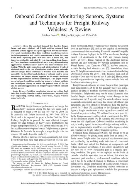 Onboard Condition Monitoring Sensors Systems And Techniques For Freight