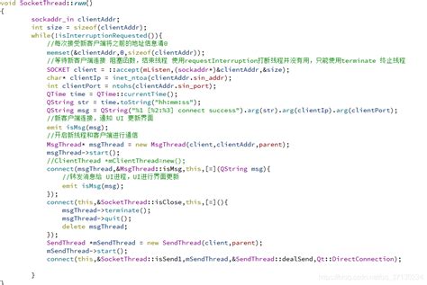 基于qt的多线程socket通信qt中一对多的socket通信 Csdn博客