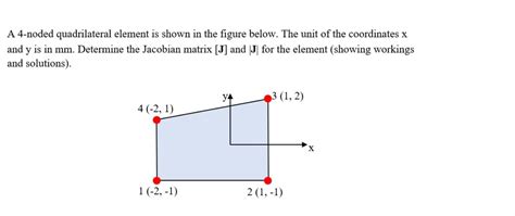 Solved A Noded Quadrilateral Element Is Shown In The Chegg