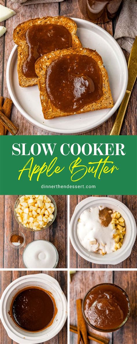 Homemade Slow Cooker Apple Butter Recipe Dinner Then Dessert