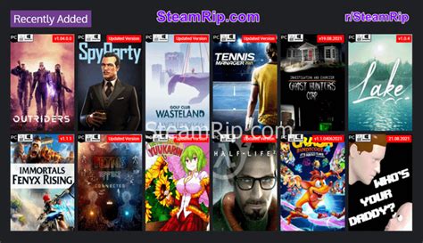 Recent Games On 9 9 2021 R Steamrip