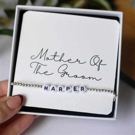 Personalised Mother Of The Groom Beaded Bracelet By Ted