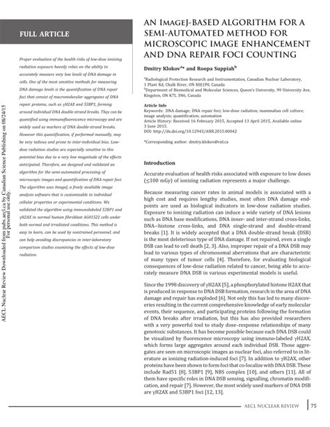 pdf an imagej based algorithm for a semi automated method for