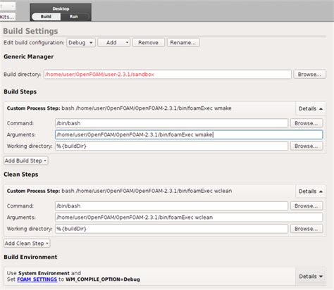 Howto Use Openfoam With Qtcreator Solely Ide Debug And Opt