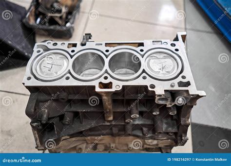 New Pistons And Cylinder Head Of Engine Block Vehicle Motor Capital