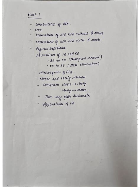 Unit 1 Written Notes Pdf