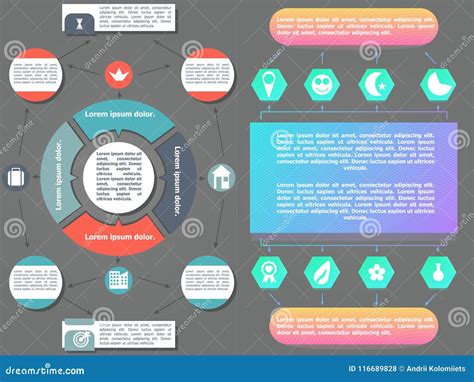 Flowchart Elements Different Arrows Stock Vector Illustration Of Info