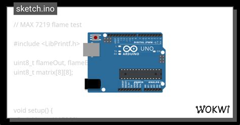 Max7219 Flame Test Clear Two Pixels Two Rows Wokwi Esp32 Stm32 Arduino Simulator