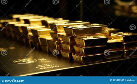 Gold Bullion Bars Stacked Together Stock Illustration Illustration Of