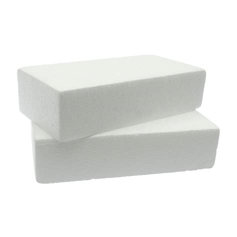 Polystyrene Bricks 20cm X 10cm X 5cm 2 Pack Hobbycraft