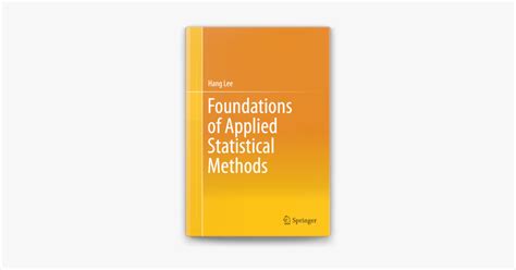 ‎foundations Of Applied Statistical Methods By Hang Lee On Apple Books