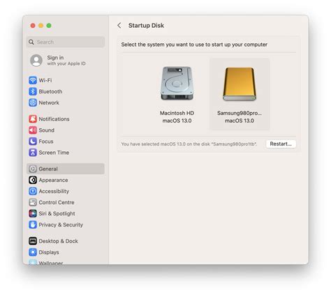 make a ventura bootable external disk for an apple silicon mac the